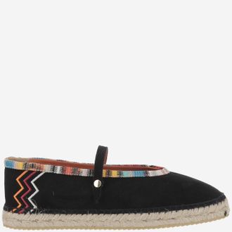 Missoni Womens Espadrilles Zigzag Viscose Blend Black Shoe