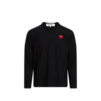 Comme Des Gar&ccedil;ons Tee-shirt droit col rond brod&eacute; en coton