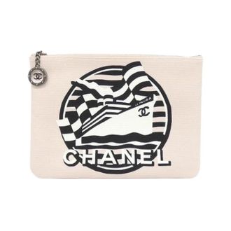 Chanel Pre-owned Canvas Pouch - - Pre-owned - Damen - Beige - ONE SIZE