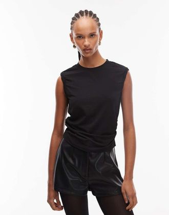 AllSaints West - &Auml;rmelloses Tanktop in Schwarz