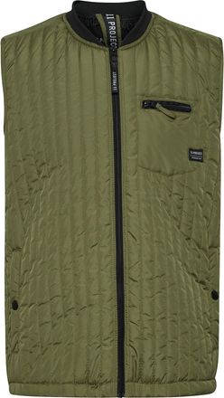 11 Project PRArne Herren Weste Steppweste Outdoor Weste leicht gefüttert mit Ripp-Kragen Regular Fit, Größe:M, Farbe:Loden Green (180422)