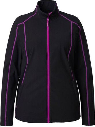 Ulla Popken Sweatjacke Funktions-Sweatjacke wasserabweisend Stehkragen