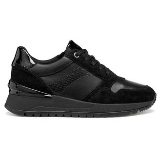 Geox Damen D DESYA Sneaker, Black, 39 EU