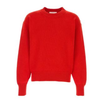 Jil Sander Homme, Pulls, Rouge, Taille: XL Pull ras du cou en coton