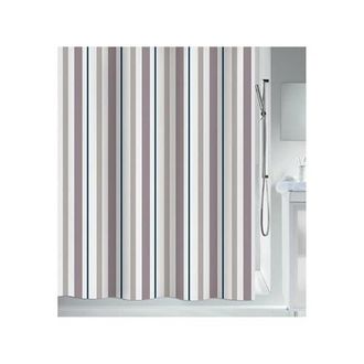 Spirella Schimmel Duschvorhang Biarritz Anti-Bakteriell, waschbar, wasserdicht Polyester/Baumwolle 180x200cm Streifen, Multi-Colored, 180 x 200 cm