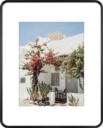 Golden State Art Aluminium-Bilderrahmen, 40,6 x 50,8 cm, mit runden Ecken, mit Passepartout für 28,9 x 35,6 cm große Fotos oder ohne Passepartout, Echtglas, mattes Des