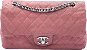 Chanel Sac port&eacute; &eacute;paule Pre-owned Double Flap - Femme - Pre-owned - Rose - Taille: ONE Size