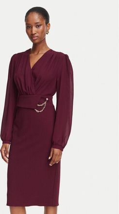 Rinascimento Rinascimento Coctailkleid CFC0130446003 Dunkelrot Slim Fit