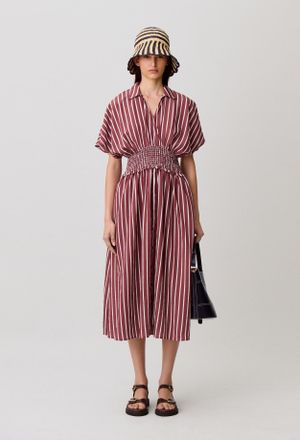 Claudie Pierlot Robe ray&eacute;e cache-caur