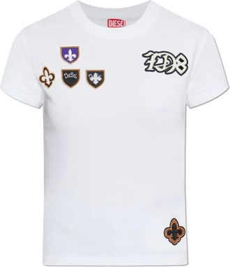 Diesel Femme, Tops, Blanc, Taille: 36 FR T-Ila-Cp T-Shirt