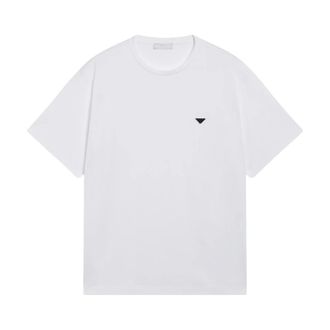 Prada Baumwoll-T-Shirt - - Tops - Herren - Wei&szlig; - 2XL