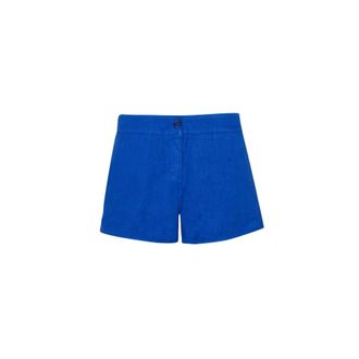 Vilebrequin Femme, Shorts, Bleu, Taille: 38 FR Linen Bermuda Shorts