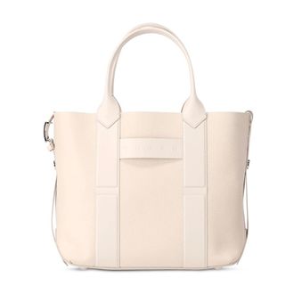 Hogan Femme, Sacs, Beige, Taille: ONE Size Élégant Sac Shopper en Cuir