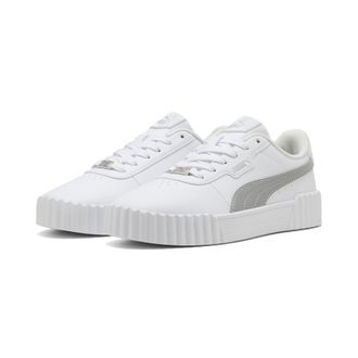 Puma Damen Carina 3.0 DAYINIGHT Sneaker, Weiß Silber, 41.5 EU, Puma Weiß Puma Silber, 42.5 EU