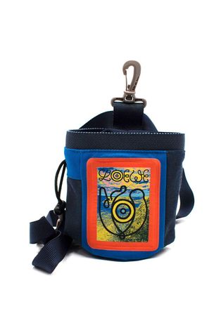 Loewe Navy Canvas Eye Print Mini Crossbody Chalk Bag