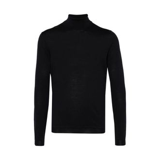 Goes Botanical Blauer Merinowoll Rollkragenpullover - - Knitwear - Herren - Blau - 3XL