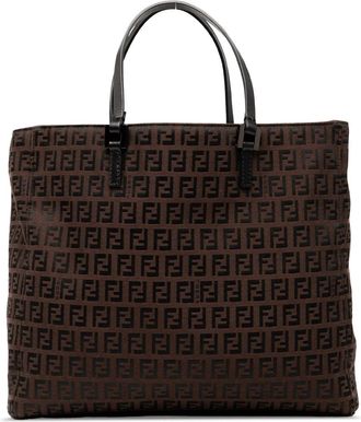 Fendi Shopper - Zucchino Canvas Tote - Gr. unisize - in Braun - für Damen