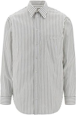 Balenciaga Pinstriped cotton-blend shirt Man 48