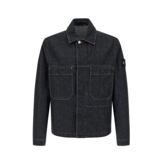 Stone Island Denim Jacke - - Jackets - Herren - Blau - S