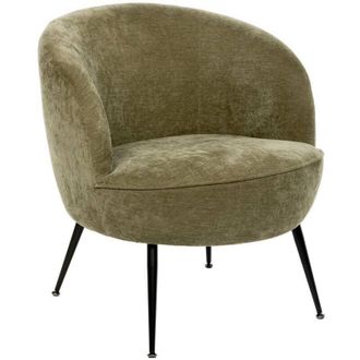 Atmosphera Fauteuil Tildae en Tissu Vert L69xl63xH71 cm - Atmosphera cr&eacute;ateur dint&eacute;rieur