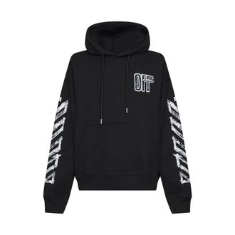 Off-white Hoodie mit Pfeil-Sketch-Print - - Sweatshirts & Hoodies - Herren - Schwarzk - S