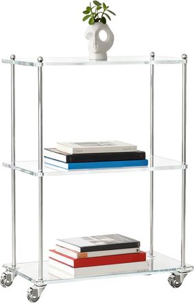 Generic Acrylwagen mit Rädern - Haushaltsregal mit 3 Ebenen - transparente Haushaltswagen, für Zuhause, Küche, Bad, Esszimmer, Büro, Hochzeit, Hotel, Restaura