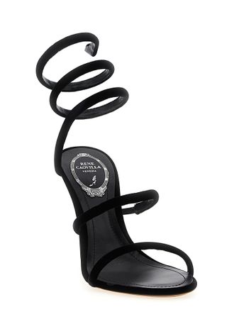 Rene Caovilla Womens Cleo Sandal Black Heels