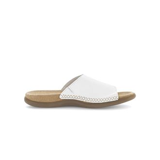 Gabor Wei&szlig;e Lederslide-Sandale f&uuml;r Frauen - - Shoes - Damen - Wei&szlig; - 36 EU