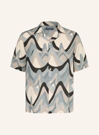 Frescobol Carioca Frescobol Carioca Resorthemd Roberto Relaxed Fit Aus Leinen blau