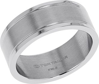 Tom Tailor Tom Tailor Ring f&uuml;r Herren, Edelstahl, 8 mm, silber, Geschenkidee, kommt in Schmuck Geschenk Box, 2100661