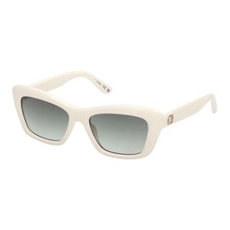 Guess unisex, Accessoires, Blanc, Taille: 52 MM Lunettes de soleil Blanc/Vert