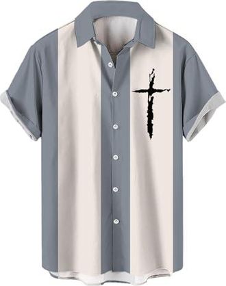 Generic Promo du Jour Vente Flash Chemise Homme Elastane Carreaux Manches Courtes Chemisette Blanche Hawaienne L Decontracte Lin Chemisier Coton Et Tee Shirt 