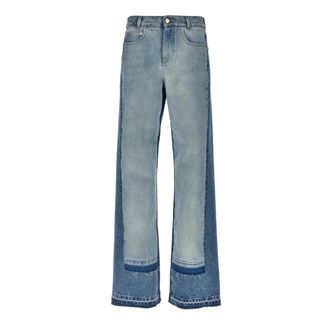 Stella McCartney Jeans mit Kontrasteinsatz und geradem Bein - - Jeans - Damen - Blau - W24