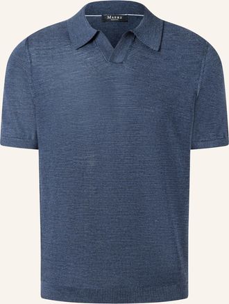 Maerz Maerz Muenchen Strick-Poloshirt blau