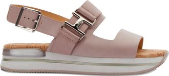 Hogan sandales en cuir - Rose