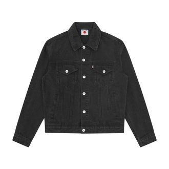 Icecream Laufender Hund Denim Trucker Jacke - - Jackets - Herren - Schwarzk - XL