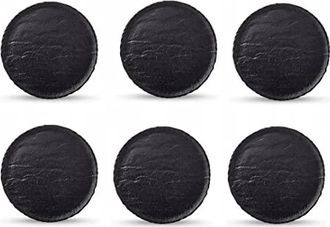 Wilmax England Wilmax WL-661122/A Porzellan Runde Platte, Schwarz, 15.5cm Durchmesser