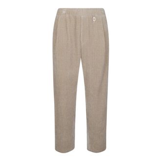 Wooyoungmi Wooyoungmi - Pantalon de surv&ecirc;tement en velours c&ocirc;tel&eacute; - Homme - Pantalons - Beige - Taille: L