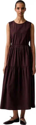 Marc O'Polo Femme, Robes, Brun, Taille: 36 FR Robe Longue &Eacute;vas&eacute;e