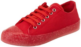 Love Moschino Damen Sneakers Recycle Gymnastikschuh, rot, 37 EU
