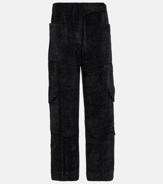 Ganni High-Rise-Hose aus Chenille