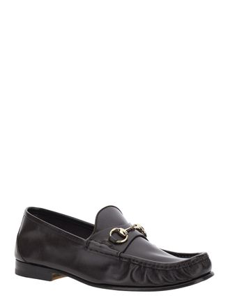 Gucci Mens Loafers Lugano Brown Leather