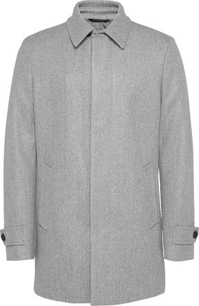 s.Oliver Black Label Herren 2151338 Mantel aus Wollmix, Grau/Schwarz 97W8, 46