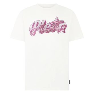 Philipp Plein Rundhals-T-Shirt Gummy Plein Stones - - Tops - Herren - Wei&szlig; - M