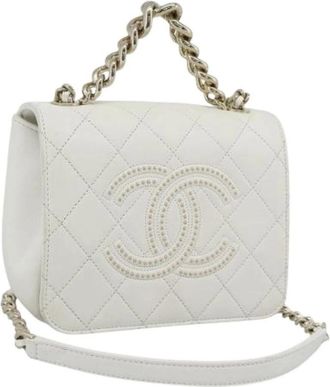 Chanel Sac bandouli&egrave;re vintage doccasion - Femme - Pre-owned - Blanc - Taille: ONE Size