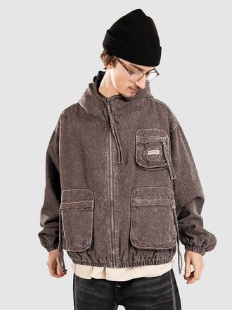 True Religion Big T Cinched Jacke brown acid wash