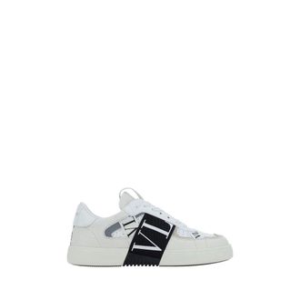 Valentino Garavani Perforierte Sneakers mit Webband - - Shoes - Herren - Wei&szlig; - 44 EU