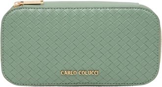 Carlo Colucci Femme, Sacs, Vert, Taille: ONE Size Braided Toiletry Bag