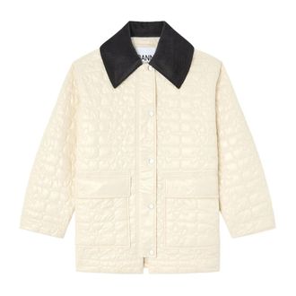 Ganni Femme, Vestes, Beige, Taille: 42/44 FR Vestes L&eacute;g&egrave;res