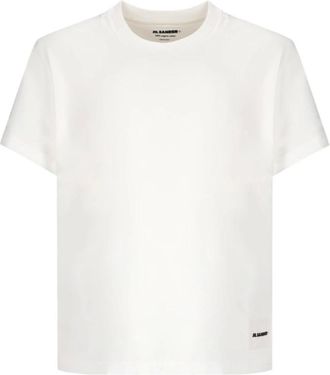 Jil Sander Femme, Tops, Blanc, Taille: 42 FR Ensemble de 3 T-shirts &agrave; Manches Courtes